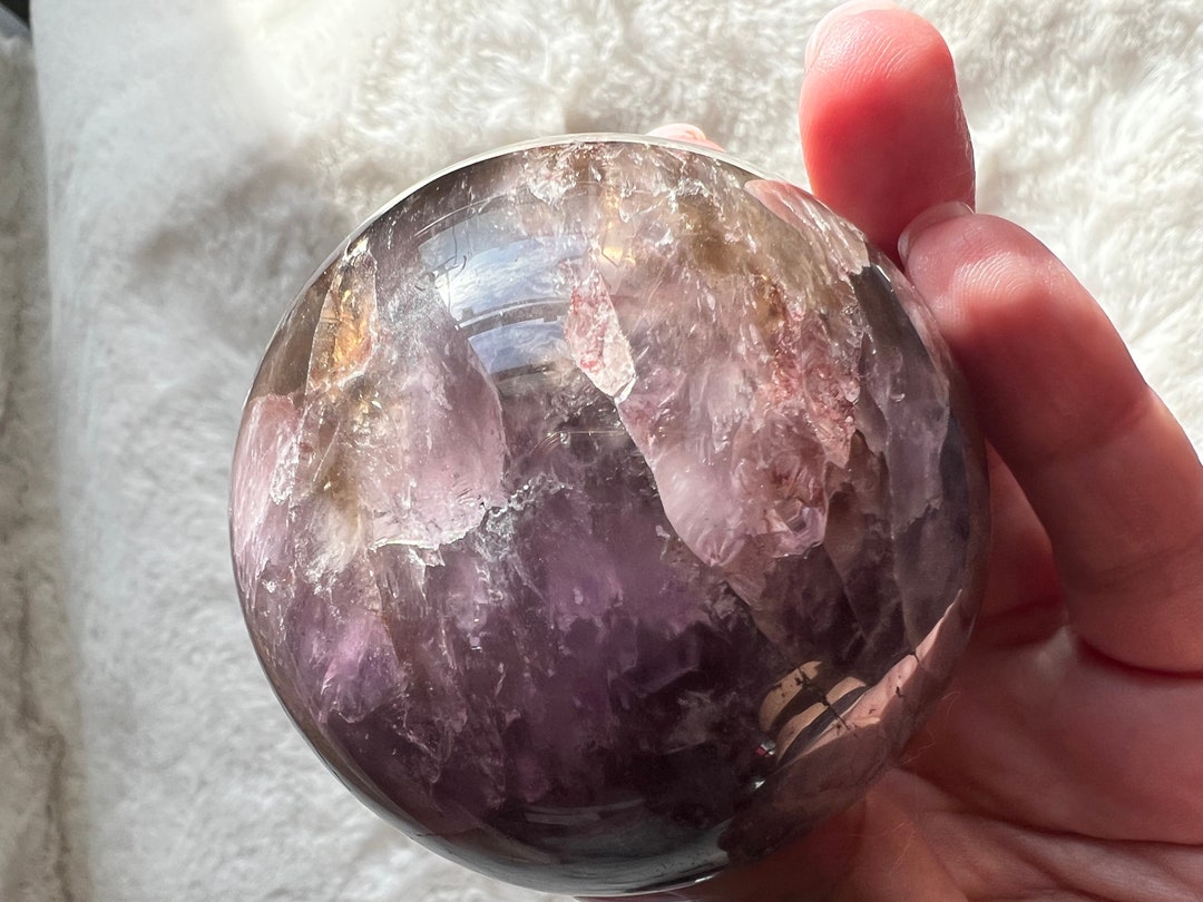 Super Seven Sphere W/ Reiki + Rainbows | High Frequency Stone | Mental ...