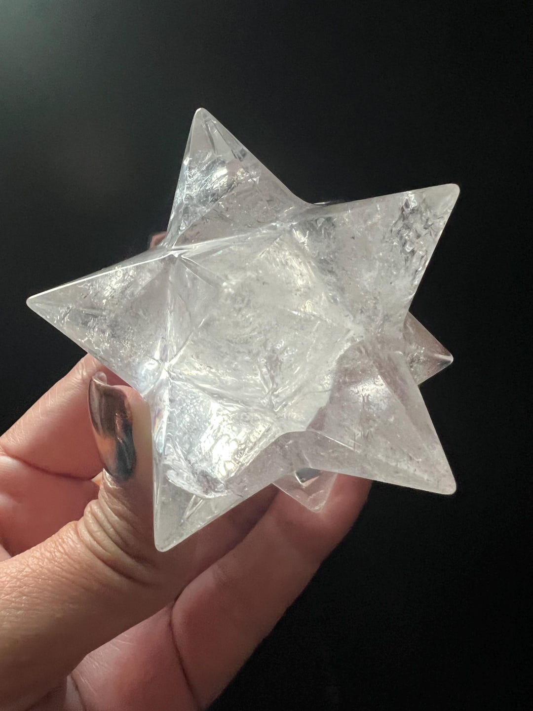 Clear Quartz Stellated Dodecahedron: Sacred Geometry Crystal | 12 ...