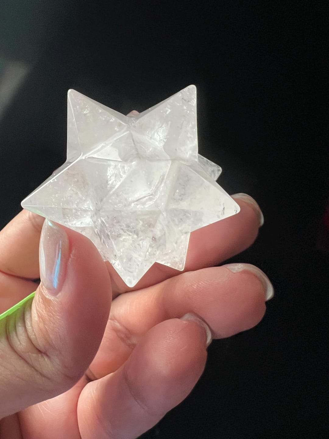Mini Clear Quartz Stellated Dodecahedron W/ Rainbows + Reiki | 12 ...