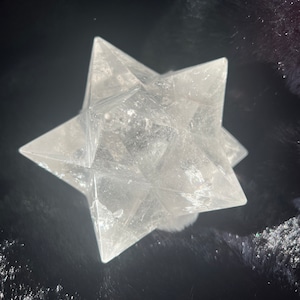 XL Clear Quartz Stellated Dodecahedron: Sacred Geometry Crystal Star ...