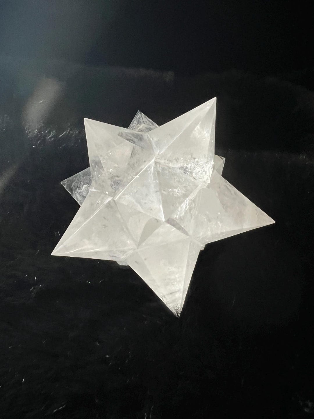 Clear Quartz Stellated Dodecahedron W/ Rainbows | 12 Pointed Star ...