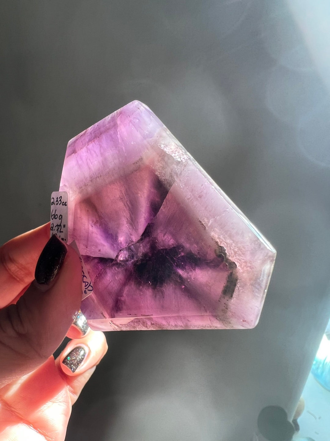 RARE Trapiche Amethyst Polished Slice From the Amazon W/ Reiki ...