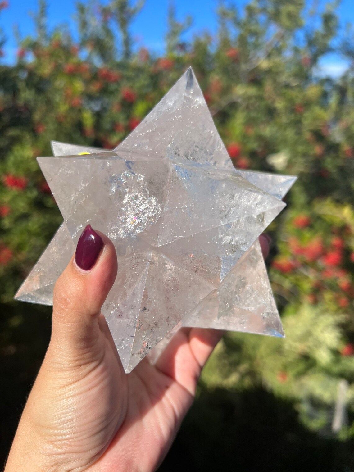 XXL Smoky Quartz Stellated Dodecahedron: Sacred Geometry Crystal ...