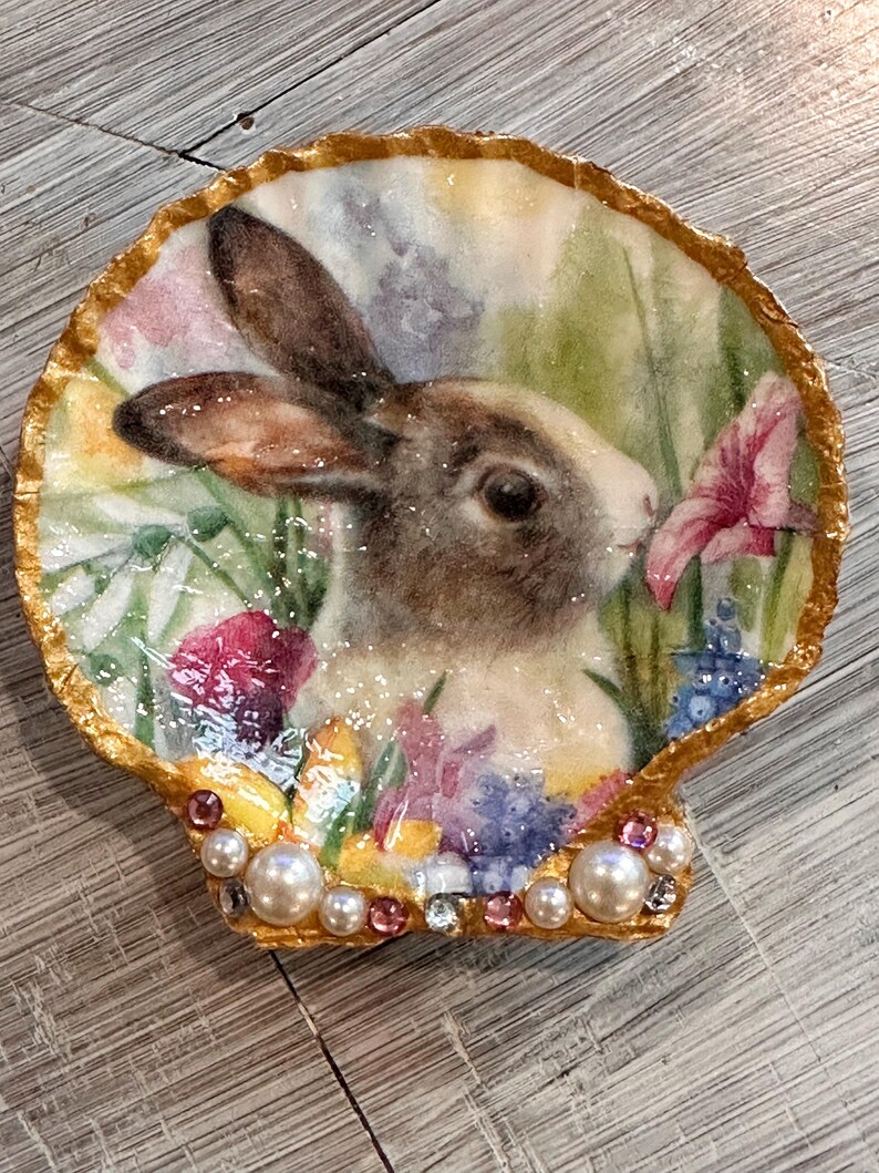 Easter Coastal Shell Decoupage Decor - Etsy