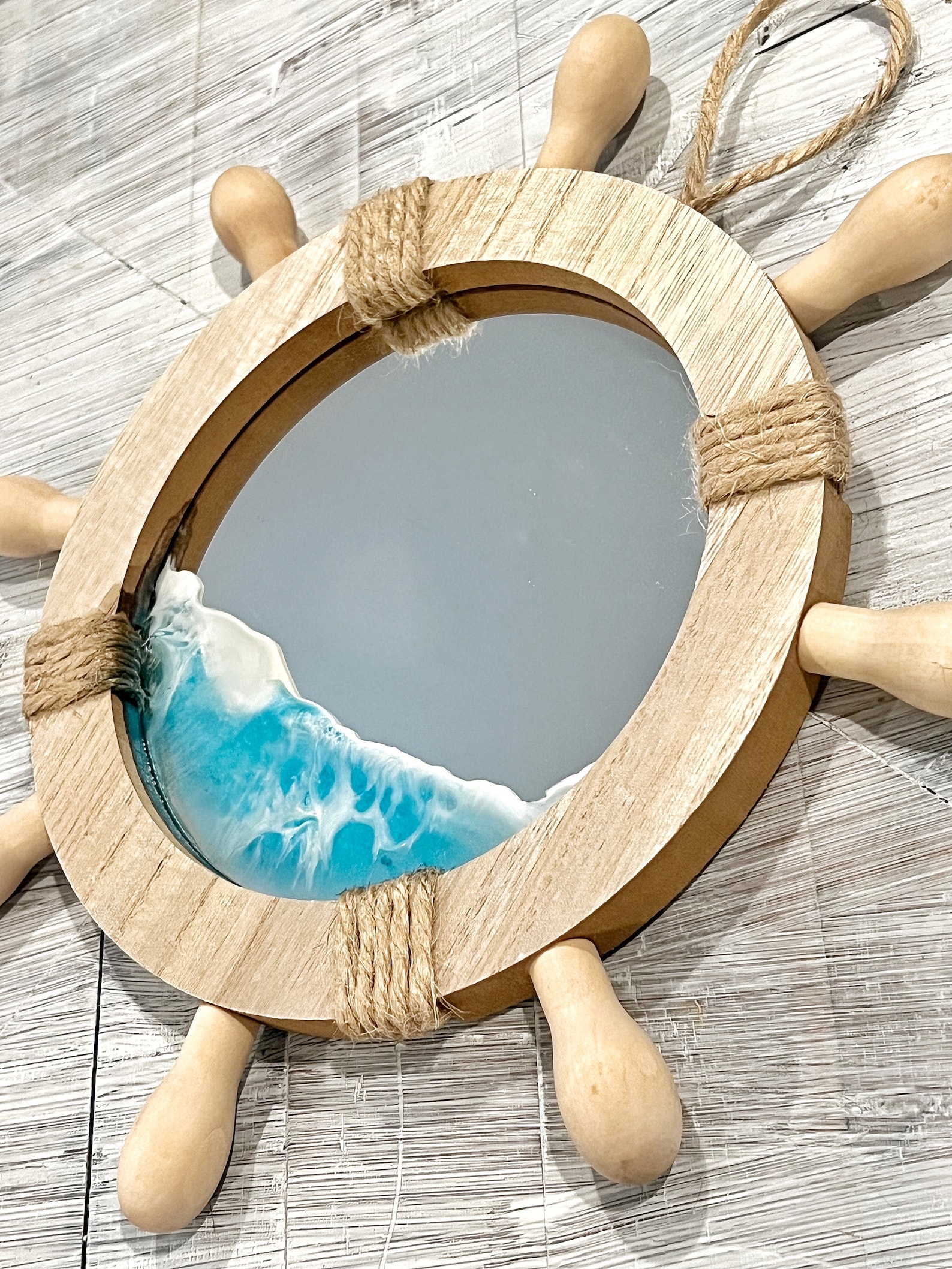 Nautical Ship Wheel Mirror 11 Inches - Etsy