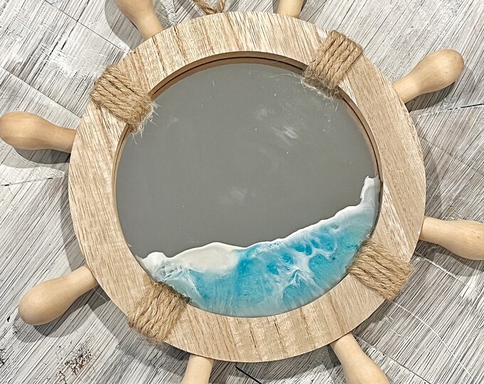Nautical Ship Wheel Mirror - 11 Inches - Etsy