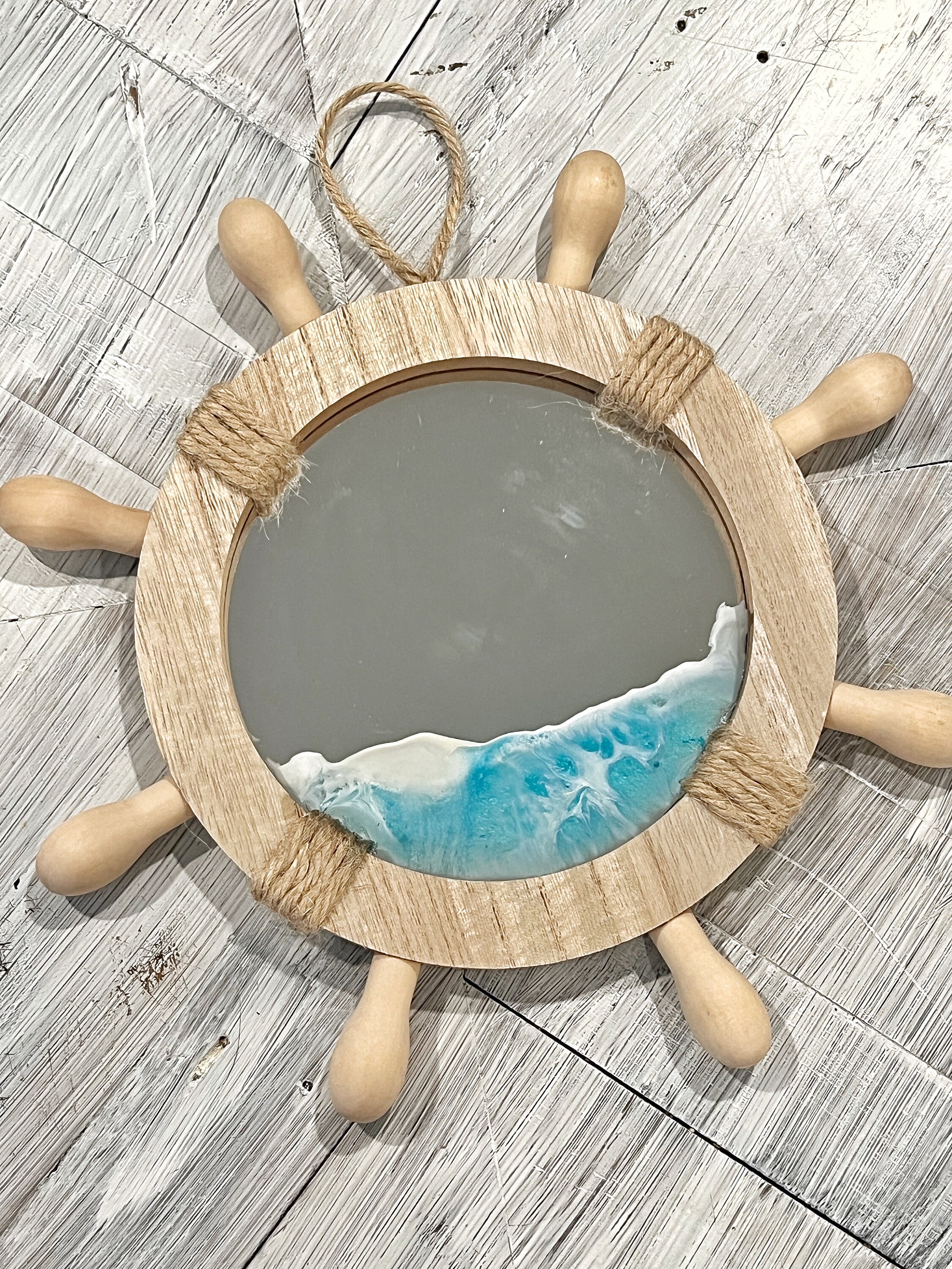 Nautical Ship Wheel Mirror 11 Inches - Etsy