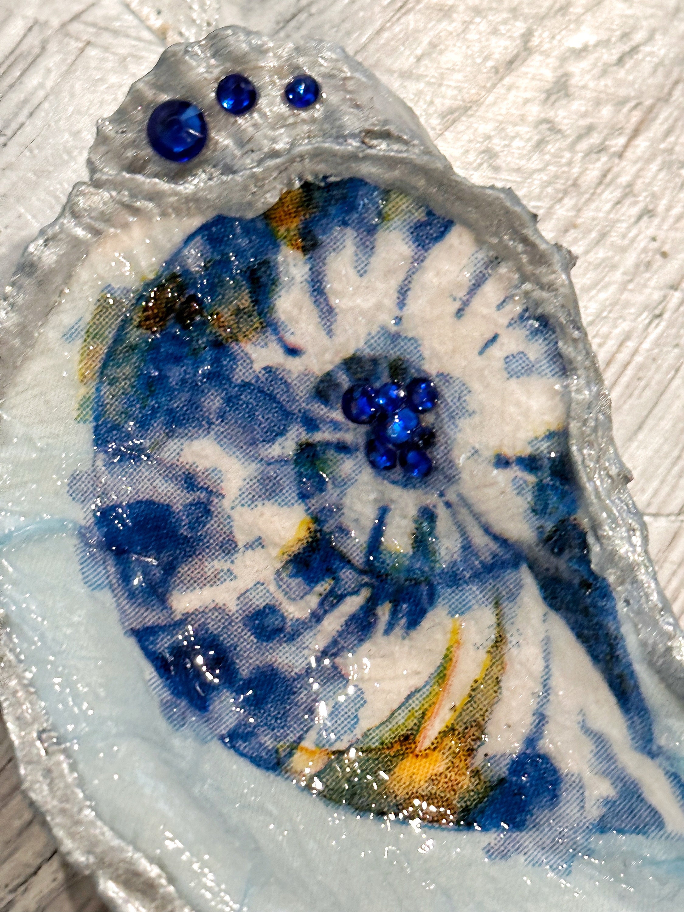 Coastal Shell Decoupage Decor W/jewels - Etsy