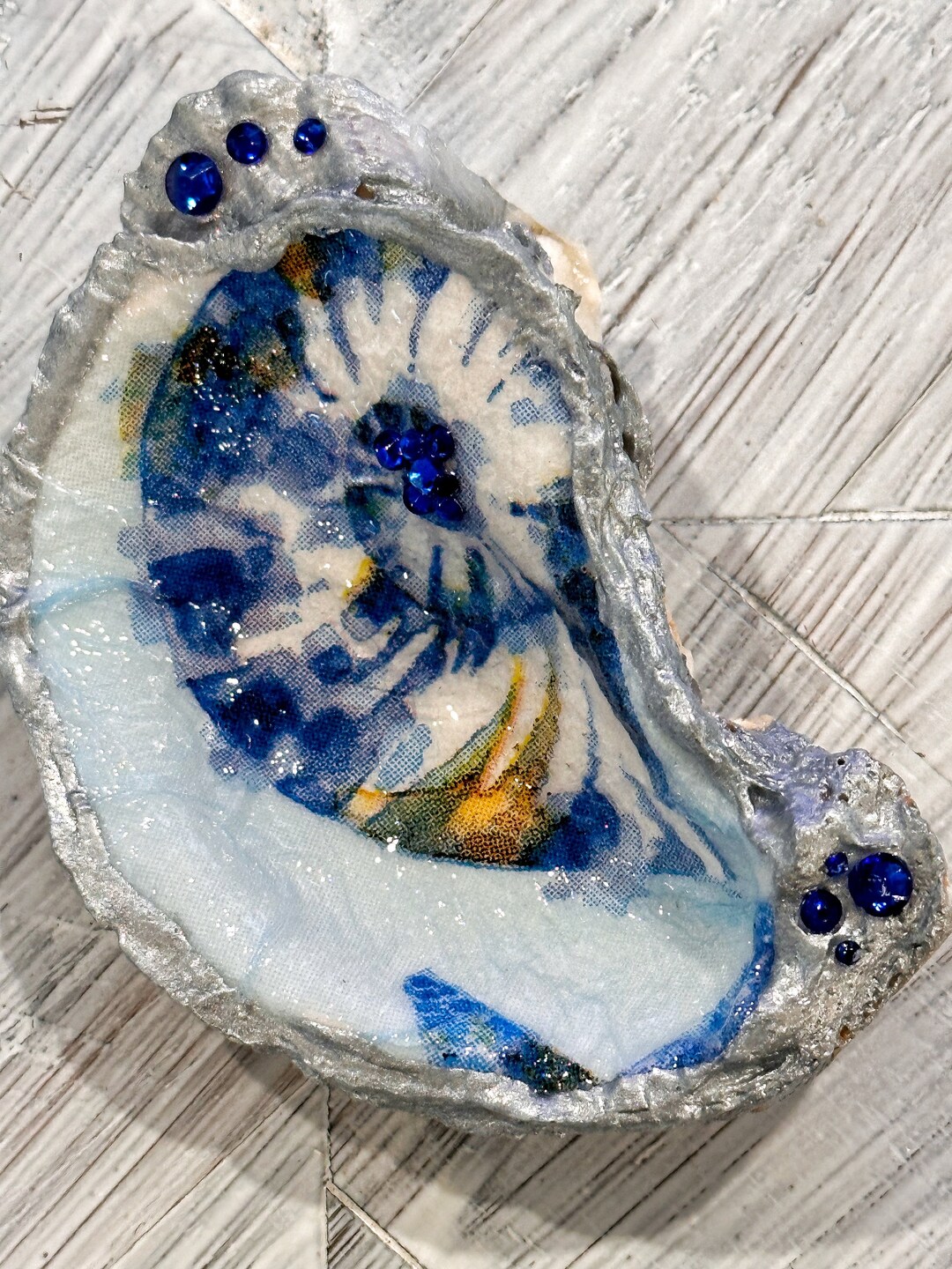 Coastal Shell Decoupage Decor W/jewels - Etsy