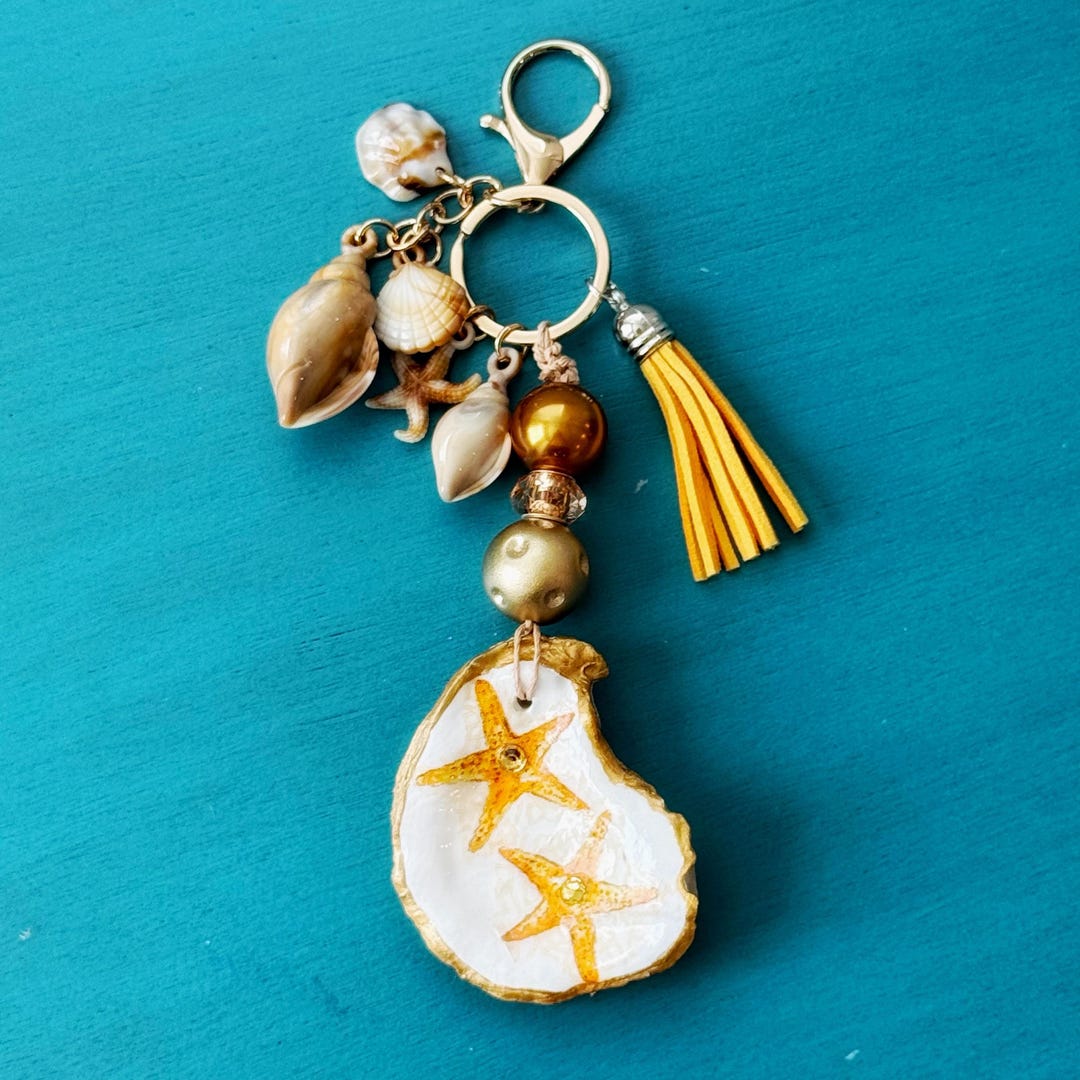 Bag Charm Coastal Keychain Beach Vibes - Etsy