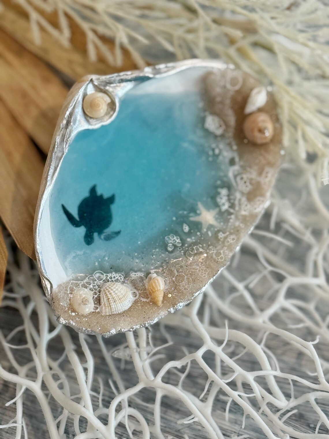 Coastal Clam Resin Shell Decor - Etsy