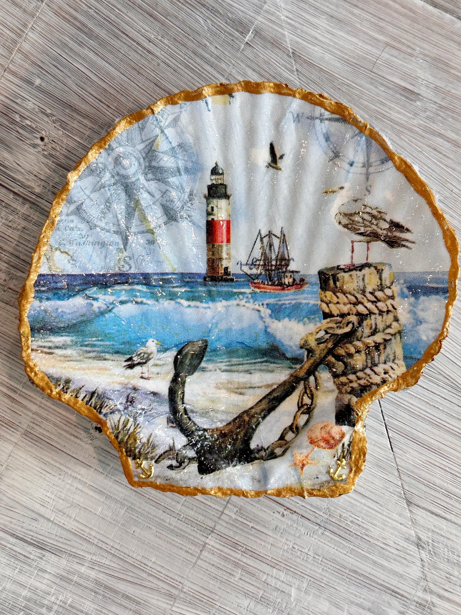 Coastal Shell Decoupage Decor - Etsy