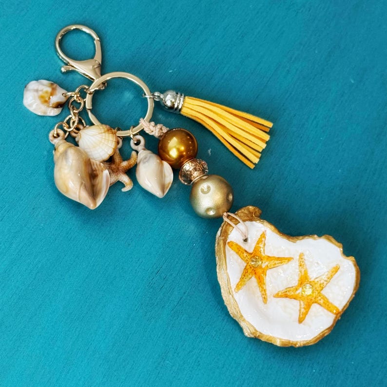 Bag Charm Coastal Keychain Beach Vibes - Etsy