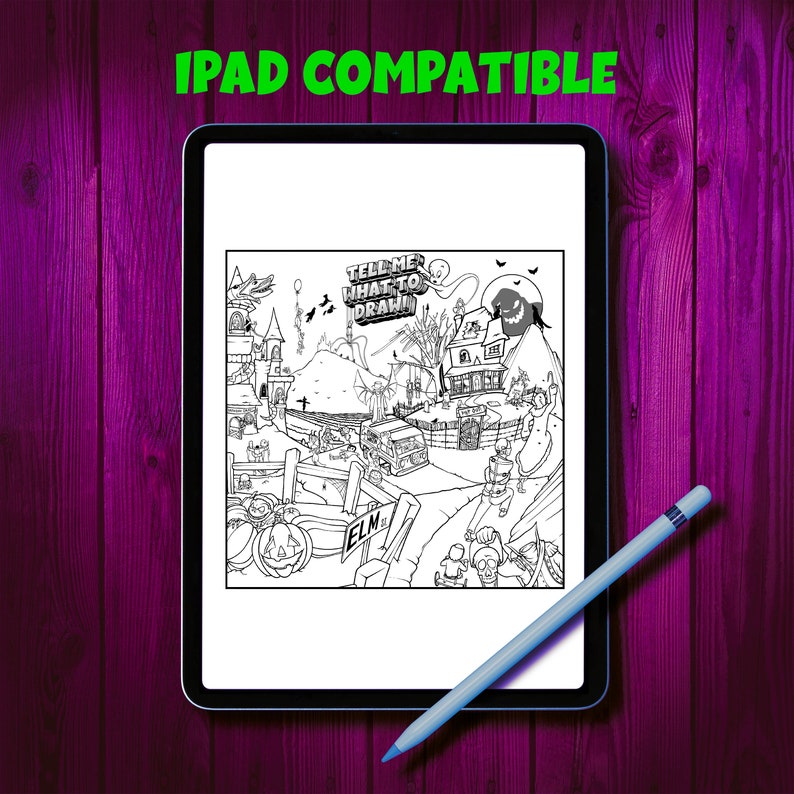 Tell Me What to Draw Coloring Pages PDF/PNG Download - Etsy