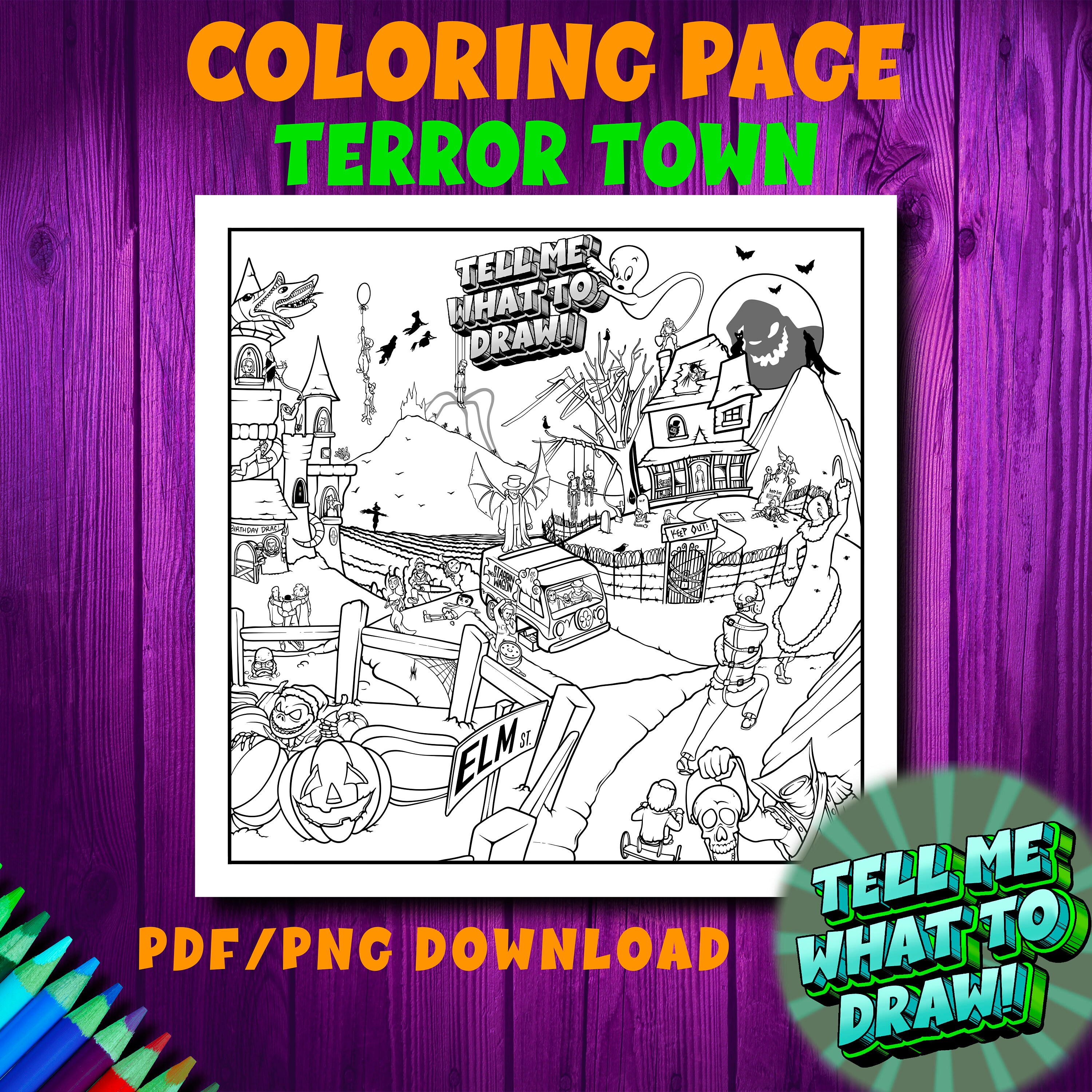 Tell Me What to Draw Coloring Pages PDF/PNG Download - Etsy