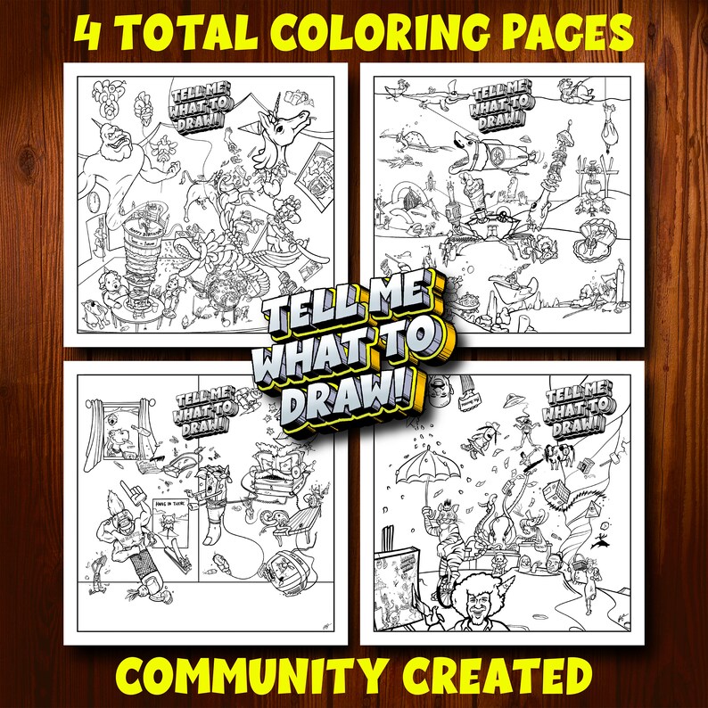 Tell Me What to Draw Coloring Pages PDF Download - Etsy