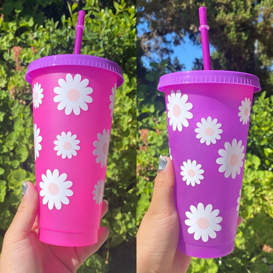 Daisies Tumbler Manna Cups Color Changing Cup Daisy Cup - Etsy