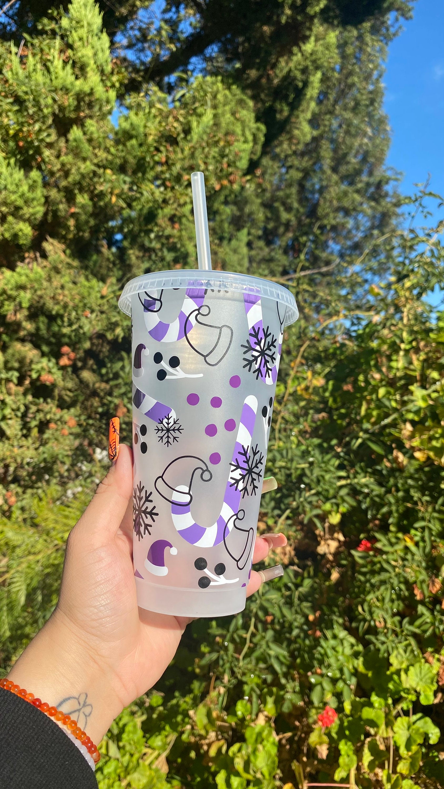 Purple Candy Canes Candy Canes Christmas Tumbler Christmas - Etsy