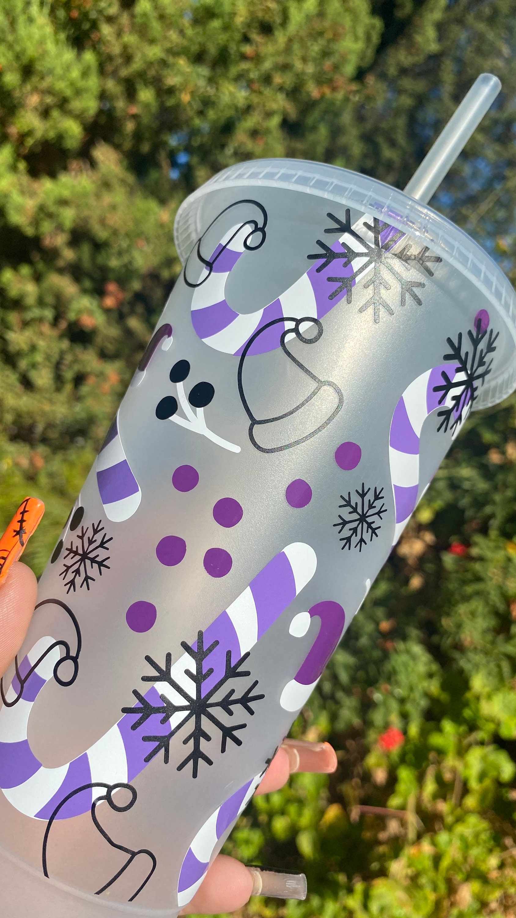 Purple Candy Canes Candy Canes Christmas Tumbler Christmas - Etsy