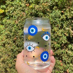 Evil Eye Beer Glass Evil Eye Cup Mal Ojo Cup Mal Ojo | Etsy