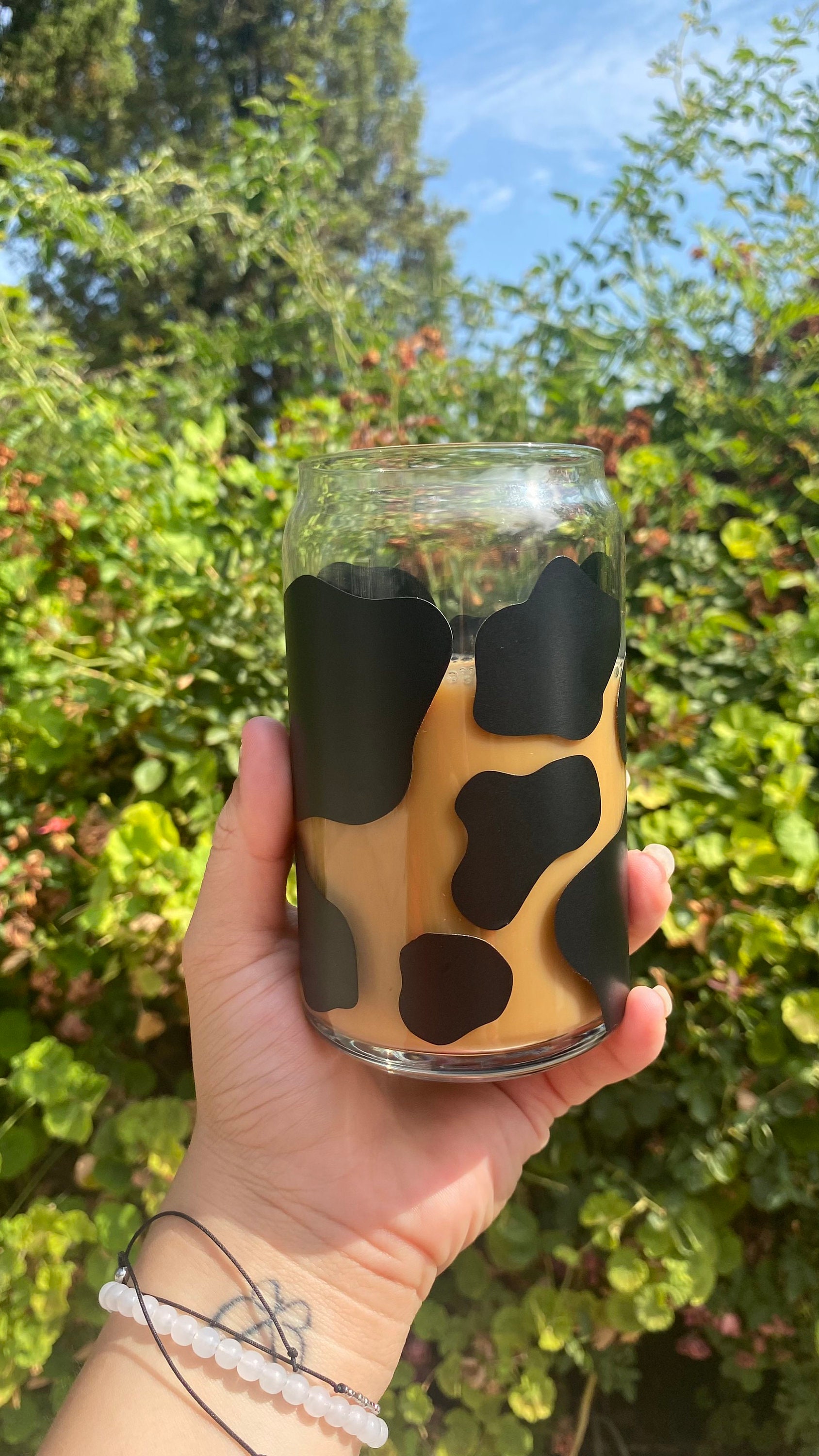 Cow Print Beer Glass Can Beer Glass Can Cow Print Wrap - Etsy