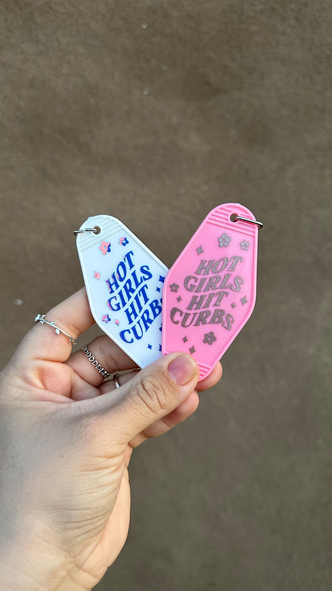 Hot Girl Hit Curbs, Motel Keychain, Keychains, Car Accessories, Key ...