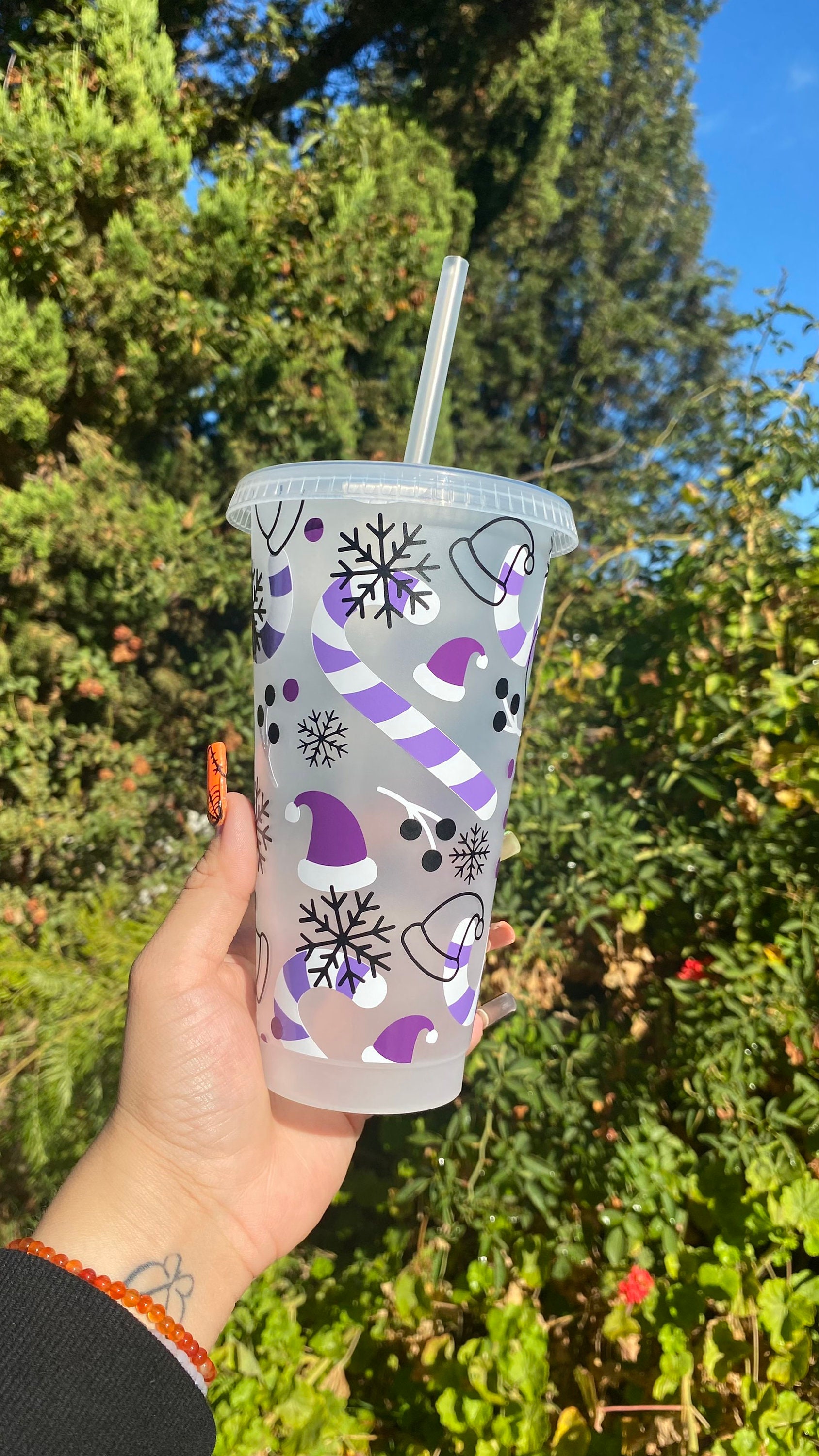 Purple Candy Canes Candy Canes Christmas Tumbler Christmas - Etsy