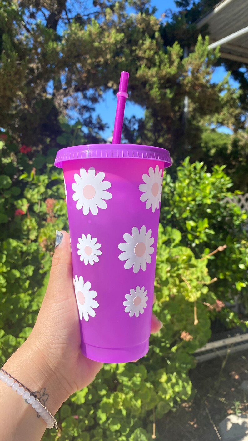 Daisies Tumbler Manna Cups Color Changing Cup Daisy Cup - Etsy