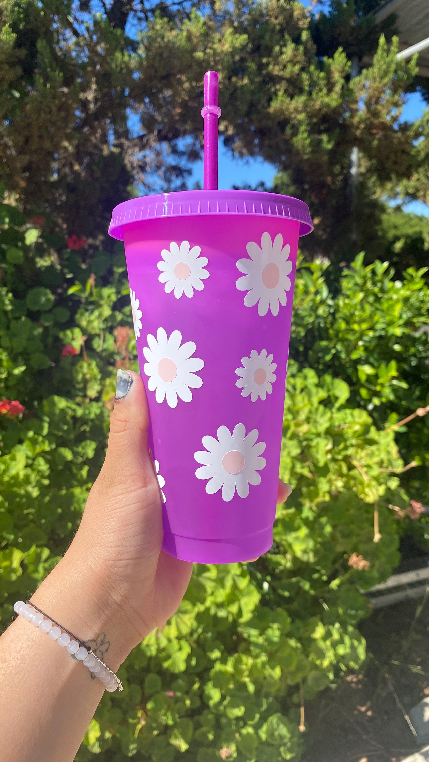 Daisies Tumbler Manna Cups Color Changing Cup Daisy Cup - Etsy