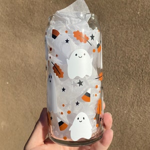 Ghosts & Candy Corn, Halloween Cups, Halloween Ghosts, Halloween Decorations, Beer Glass Cans ...