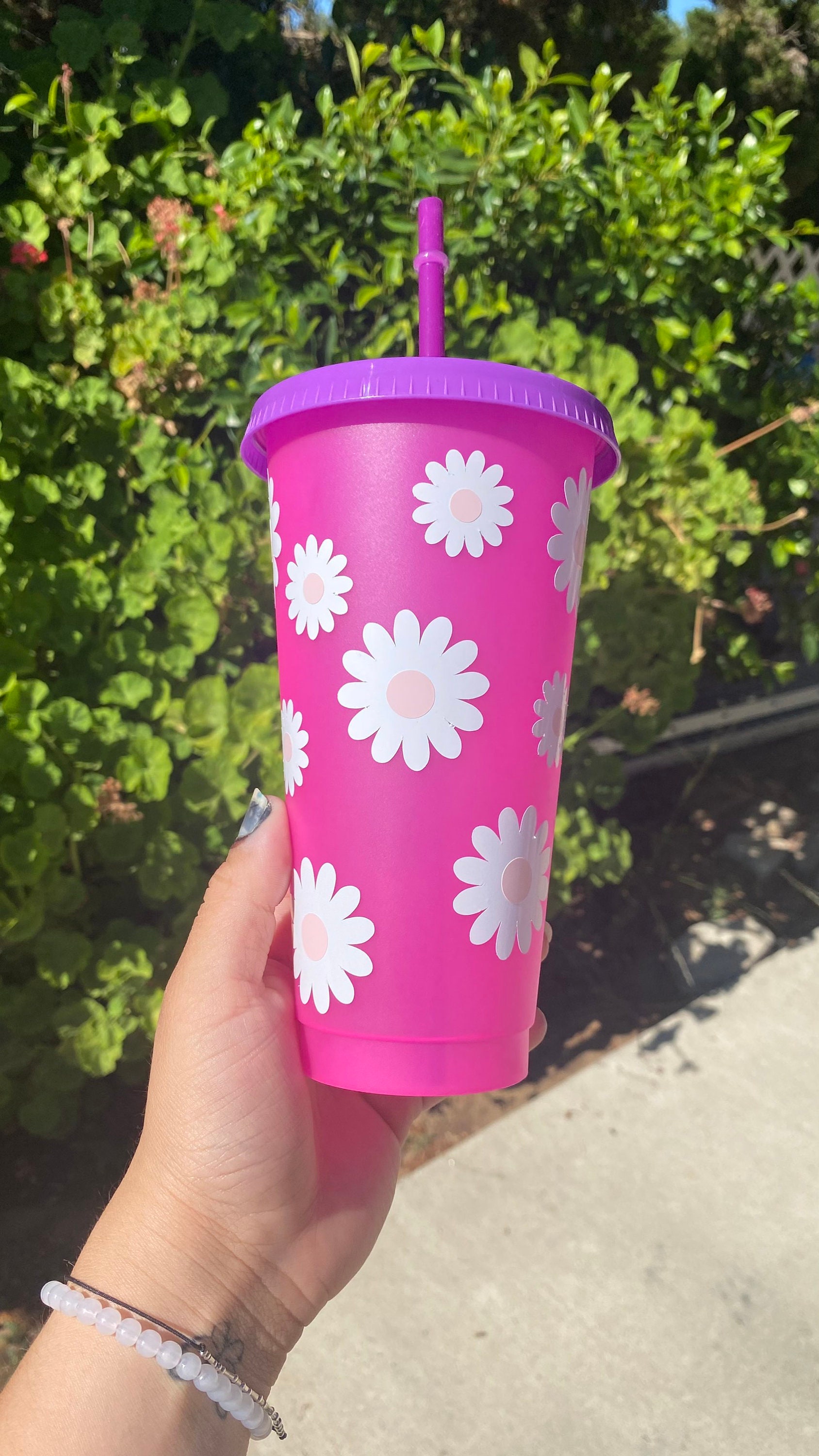Daisies Tumbler Manna Cups Color Changing Cup Daisy Cup | Etsy