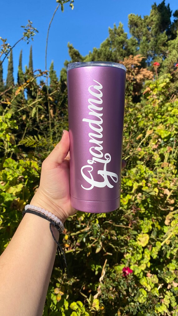 Personalized 20oz Double Walled Purple Travel Mug | Etsy