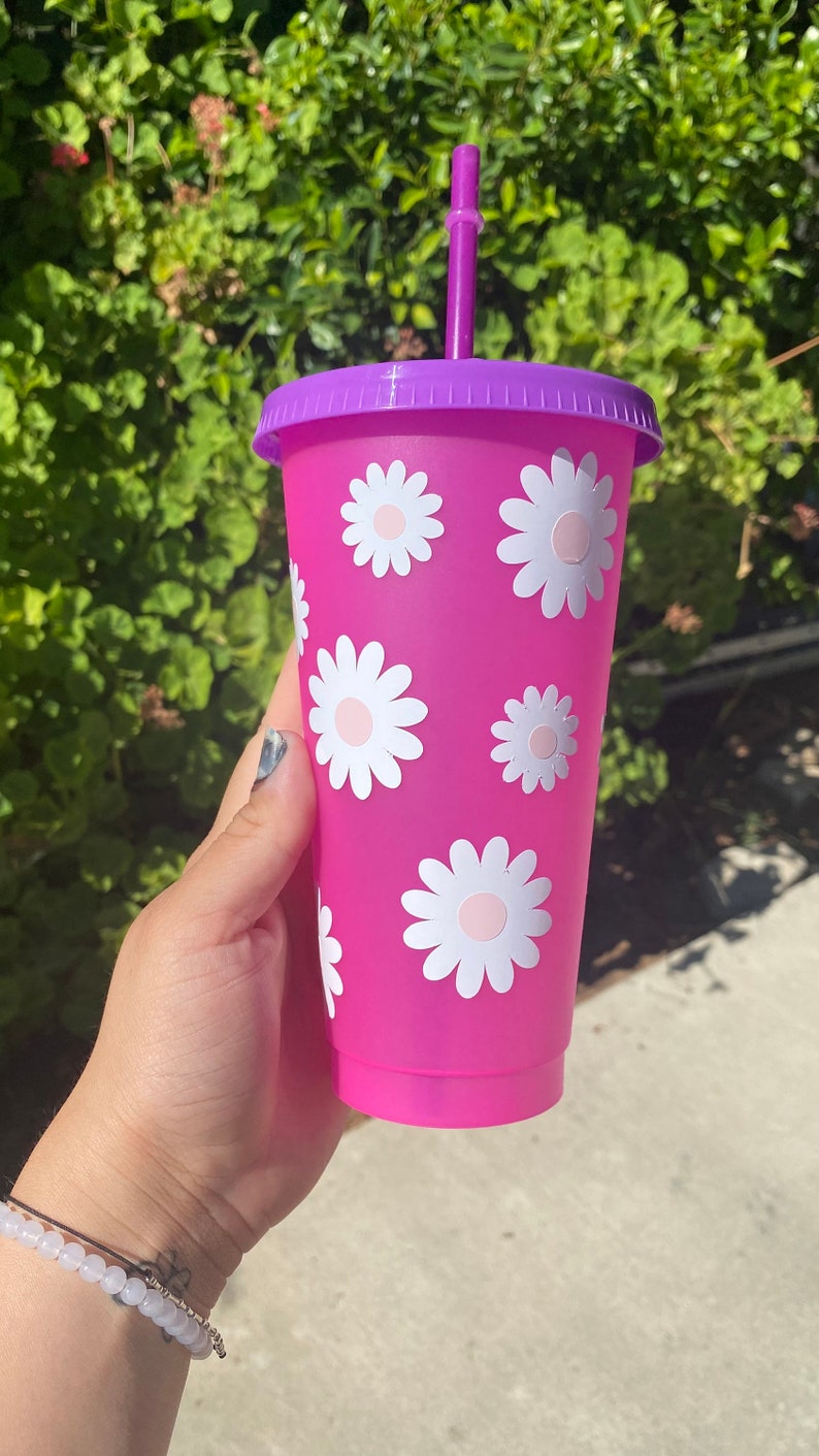Daisies Tumbler Manna Cups Color Changing Cup Daisy Cup - Etsy