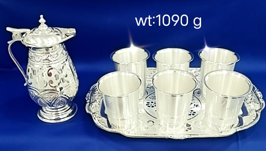 BIS HALLMARKED 925 Silver Juck Set Pure Silver Gift Items Silver Pooja Items for Home, Return ...