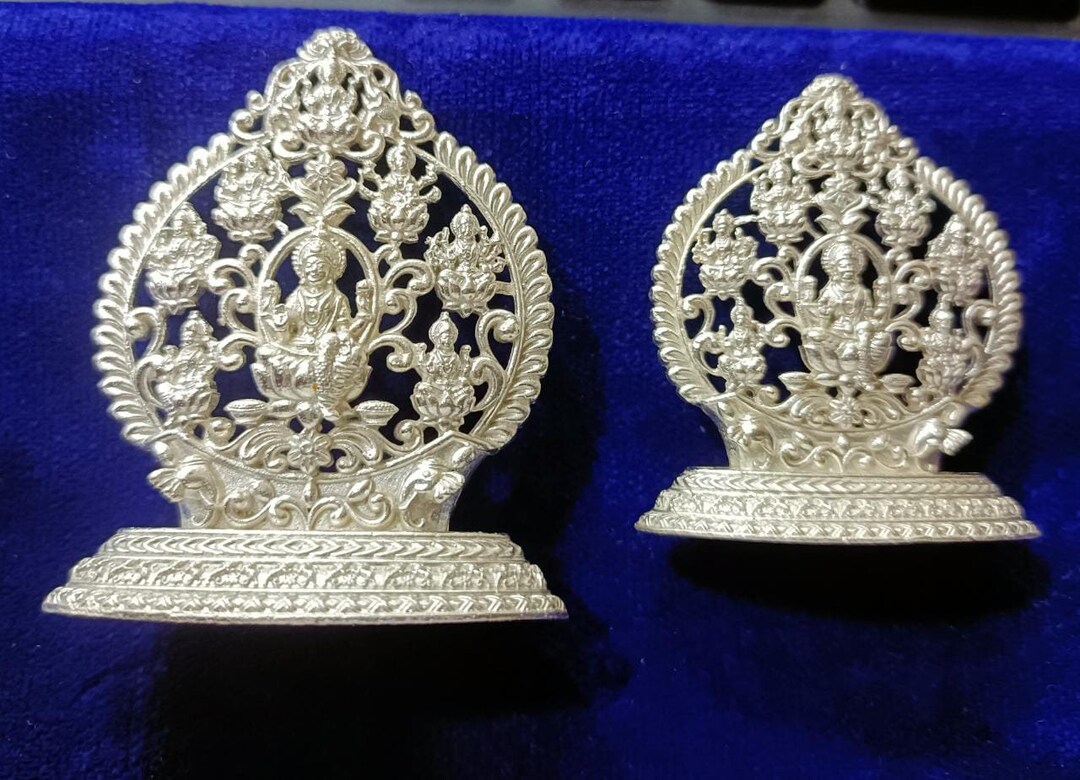 BIS HALLMARKED 925 22ct Silver Ashtalakshmi Idol Pure - Etsy