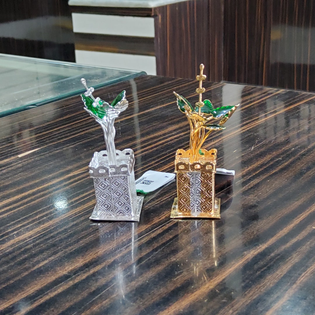 BIS HALLMARKED 925 22ct Silver Thulasi Tree Pure Silver Gift Items ...