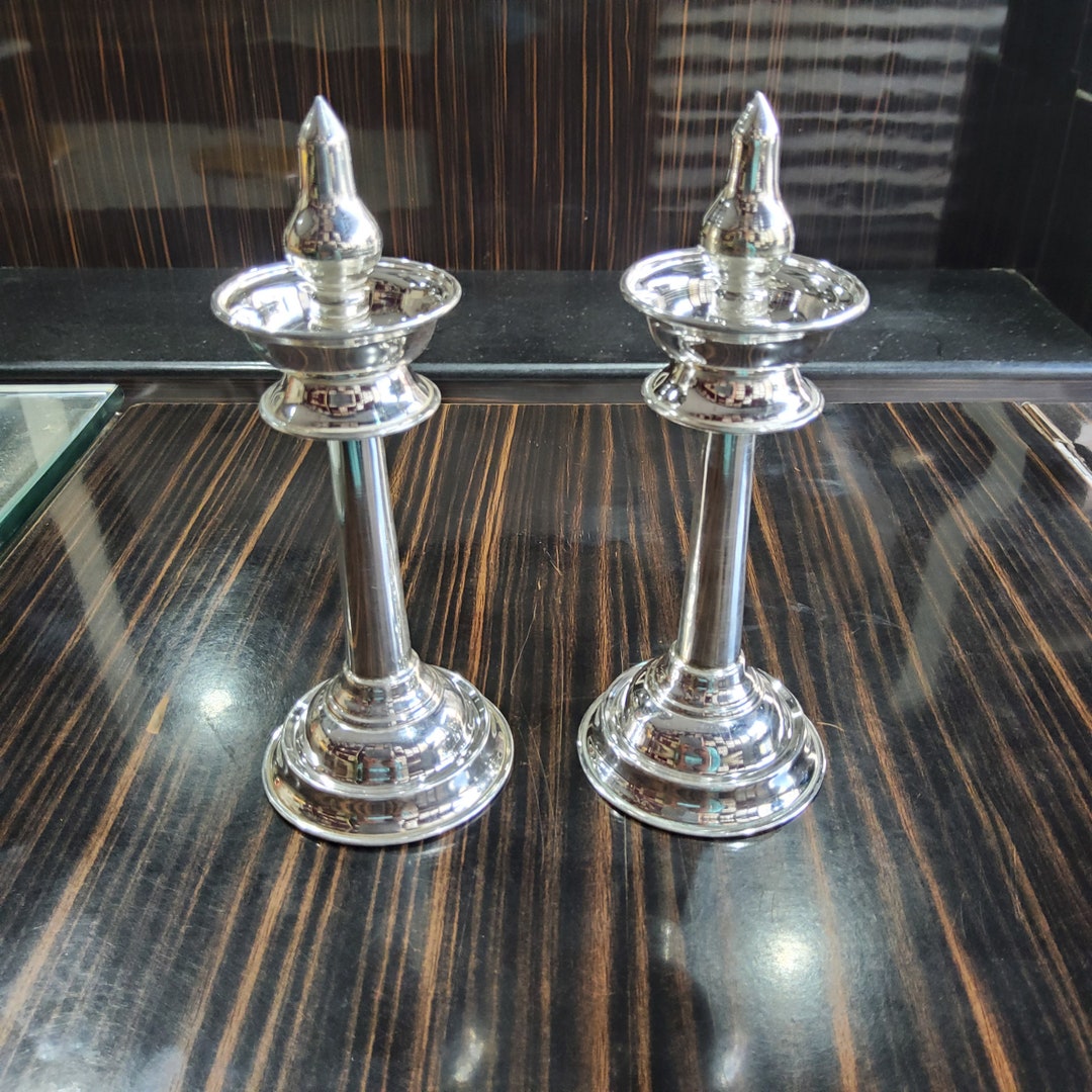 BIS HALLMARKED 925 Silver Kuthu Vilakku Diya/lamp Pure Silver Gift ...