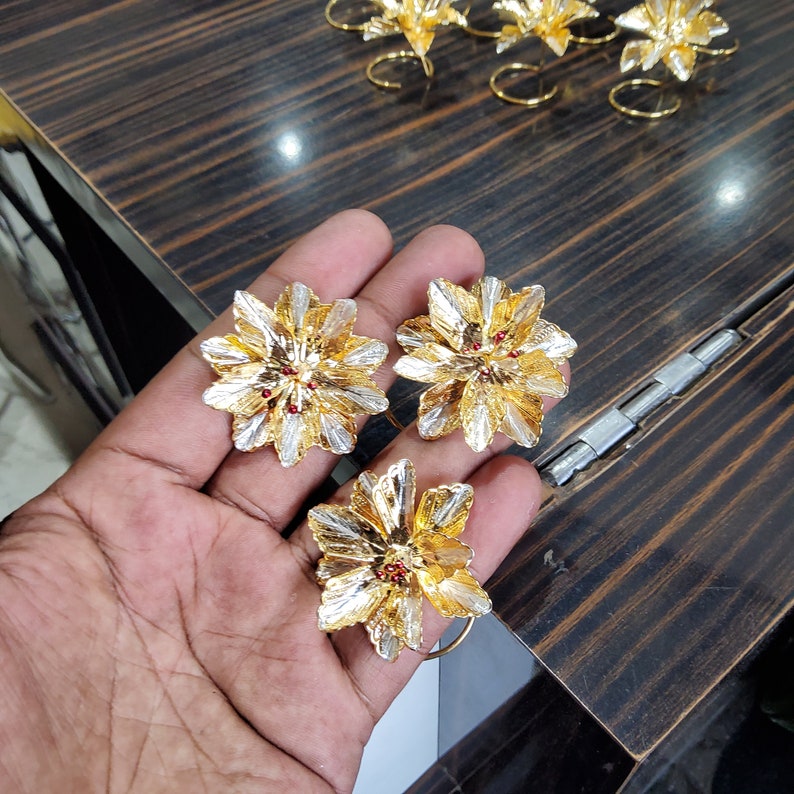 Pure Silver Gold Polish Hibiscus Flowers-pure Silver Gift - Etsy