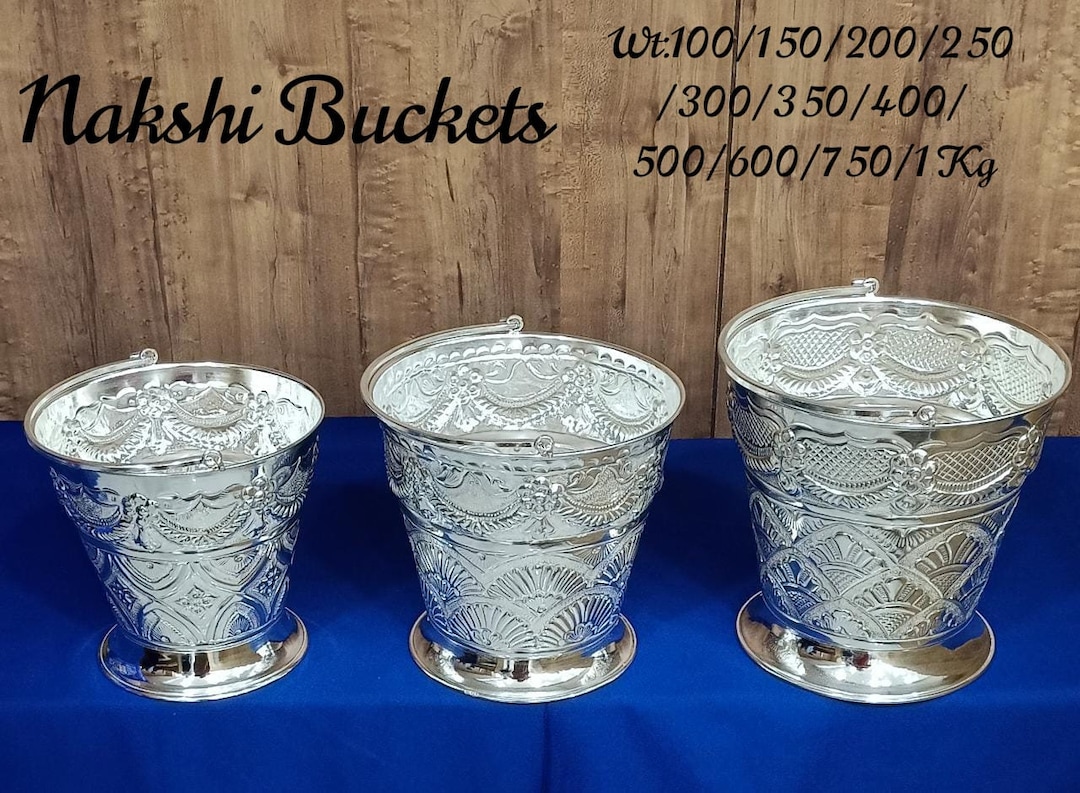 BIS HALLMARKED 925 Silver Buckets Pure Silver Gift Items Silver Pooja ...