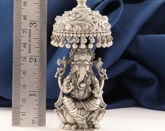 Pure Silver Ganesha and Lakshmi Idol Silver God Idols for - Etsy