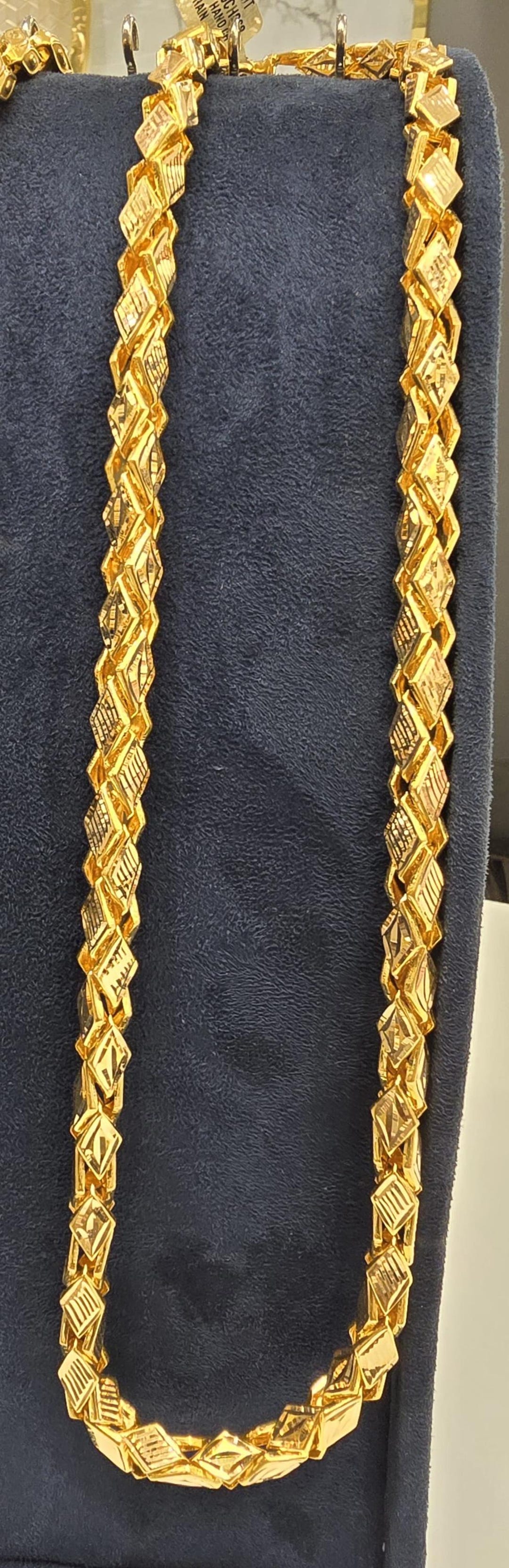 BIS HALLMARKED 22K Gold Chain Traditional Cultural Handmade Work ...