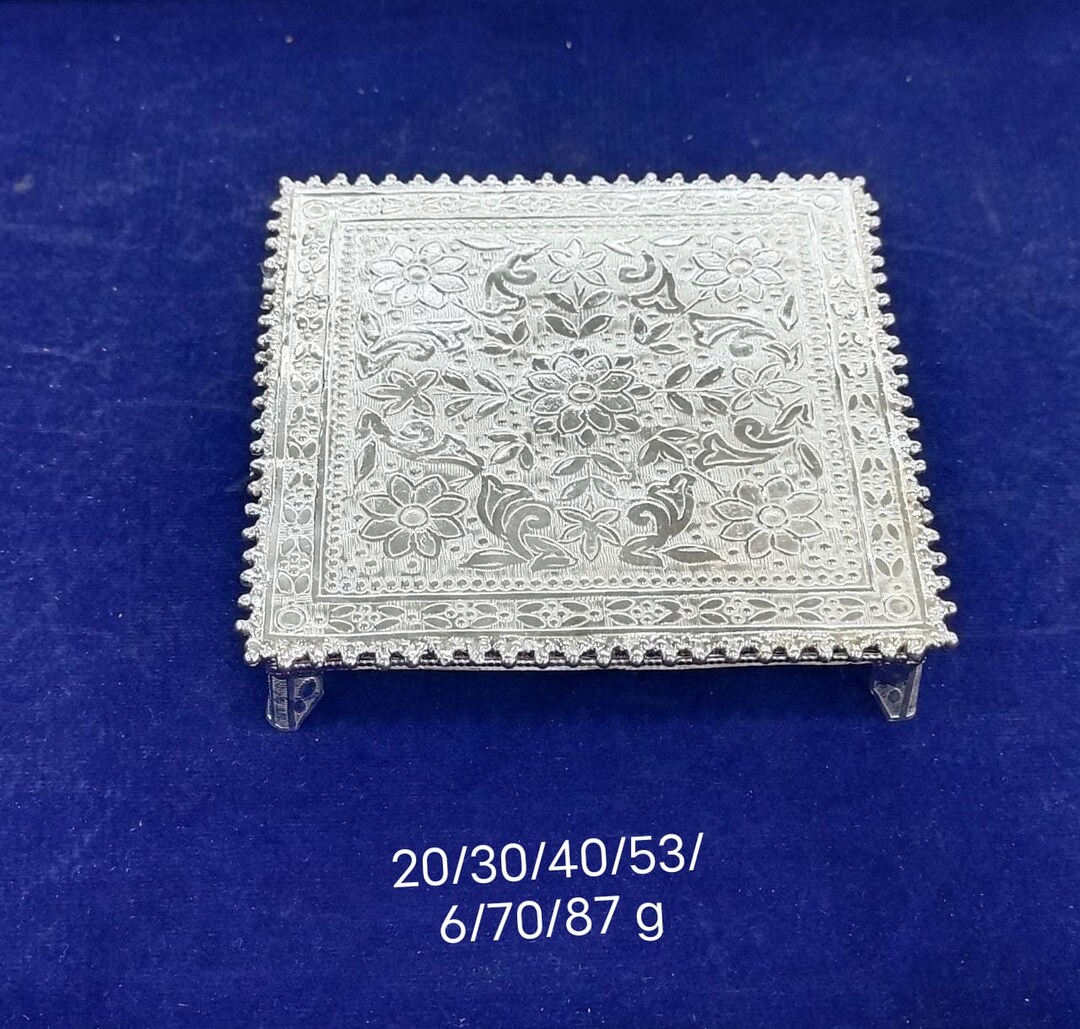 BIS HALLMARKED 925 2D Silver Stand Pure Silver Gift Items Silver Pooja ...