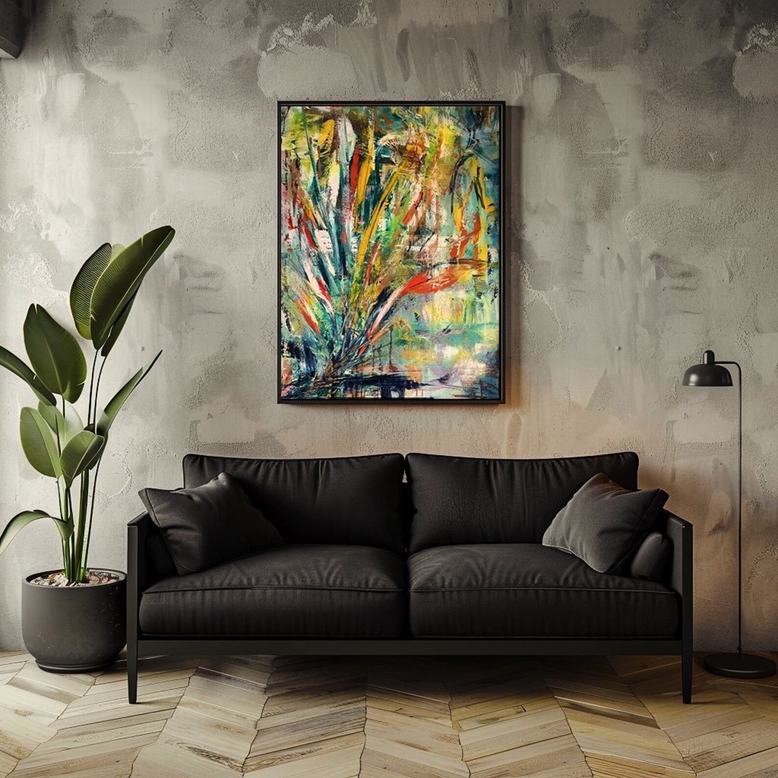 Rush 2024 Oil, Spray Paint & Ink on Canvas 50 X 70cm Original Artwork ...
