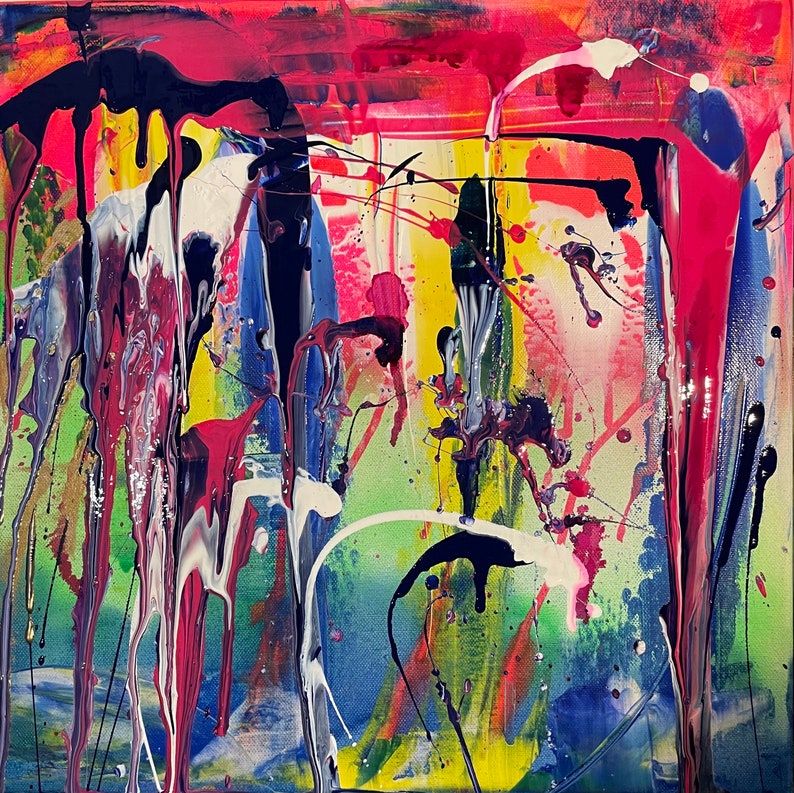 Creed 2024 Acrylic, Spray Paint & Ink on Canvas 40 X 40 Cm Original ...