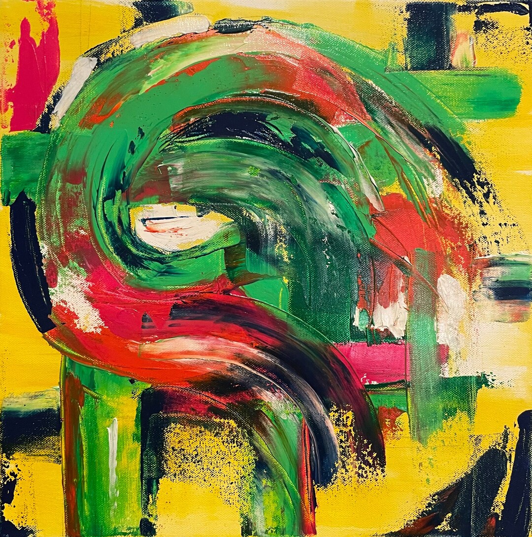 Swept up 2024 Oil Paint on Canvas 40 X 40cm Original Painting by ...