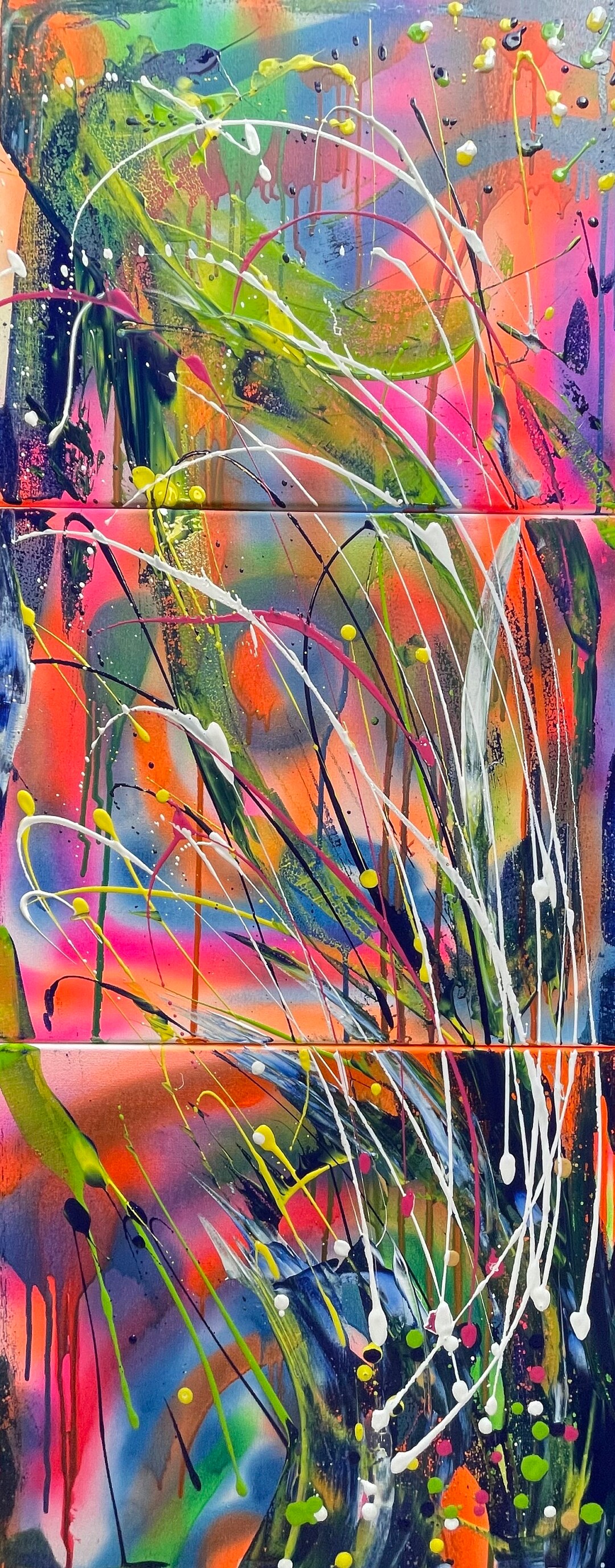 Cycadelia 2024 Acrylic & Spray Paint on Canvas 51 X 122cm Original ...