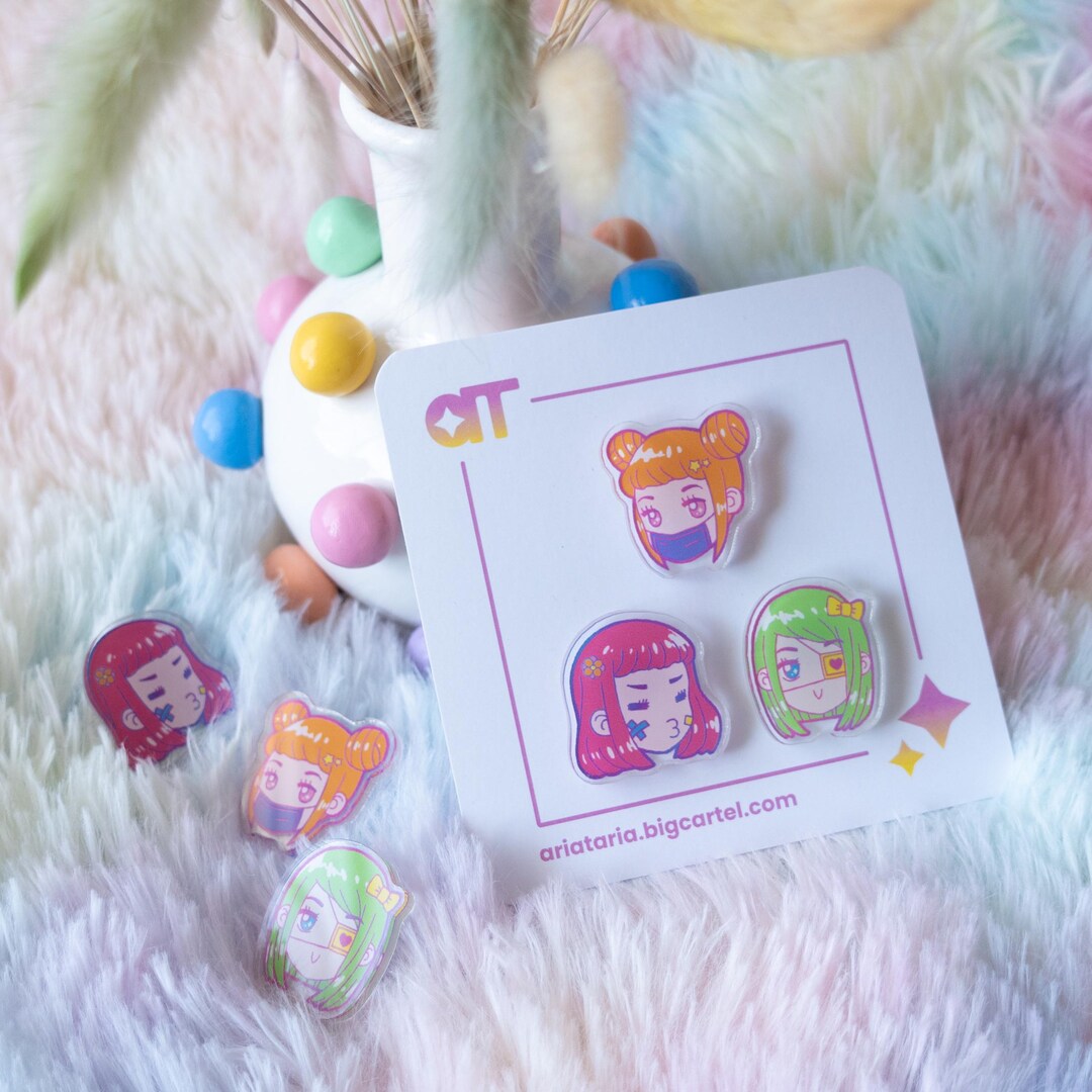 Gauze Girl Pin Set - Etsy