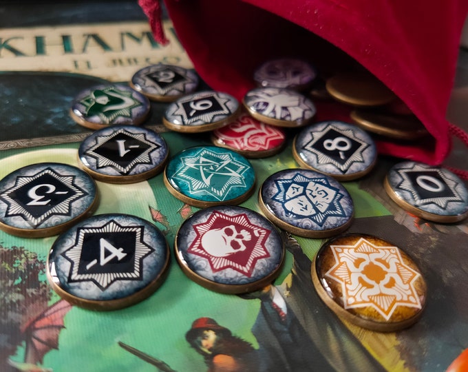 Call of Cthulhu Arkham Horror Tokens! Full Set! Arkham Horror Card Game ...
