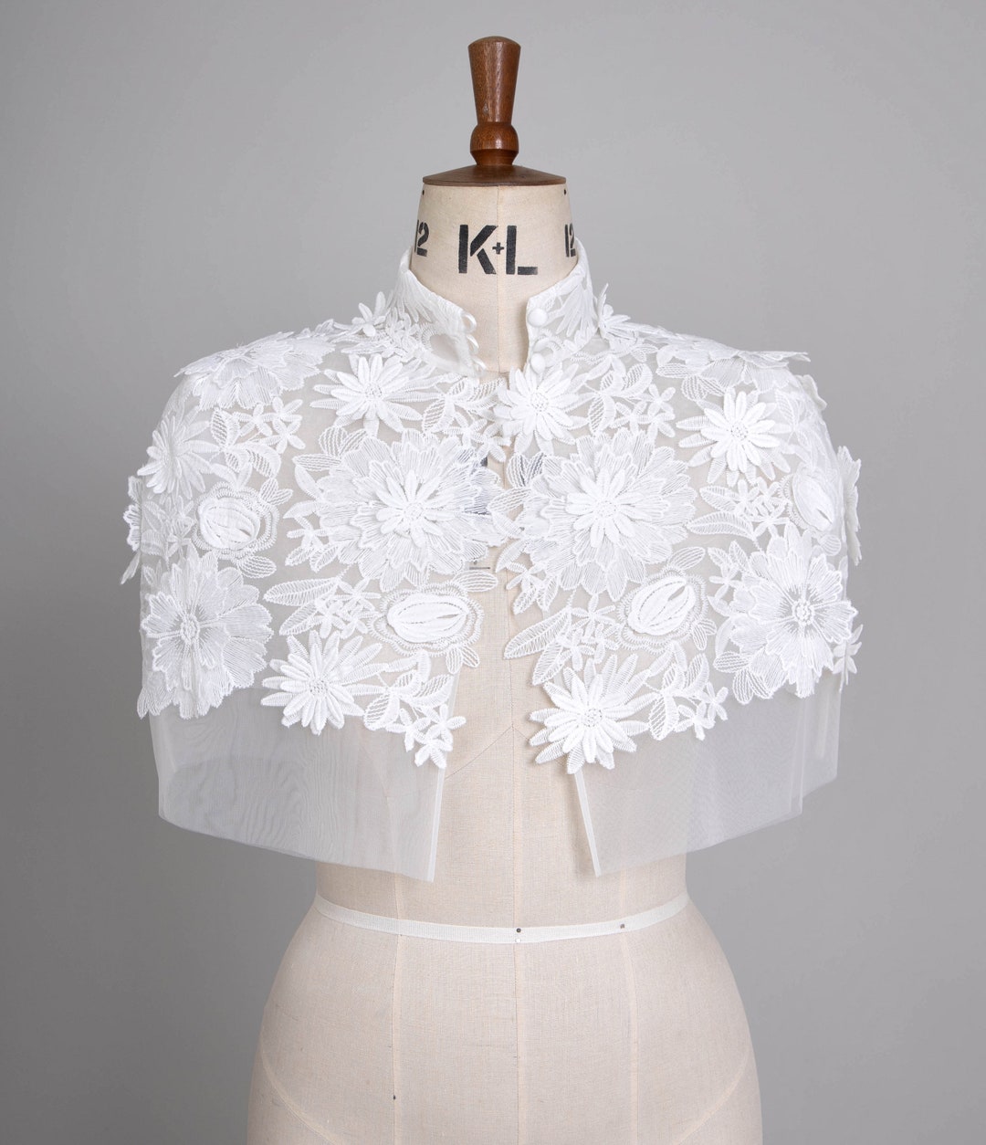 Rose Bridal Cape, Wedding Cape, Bridal Capelet, Wedding Shawl, Bridal ...