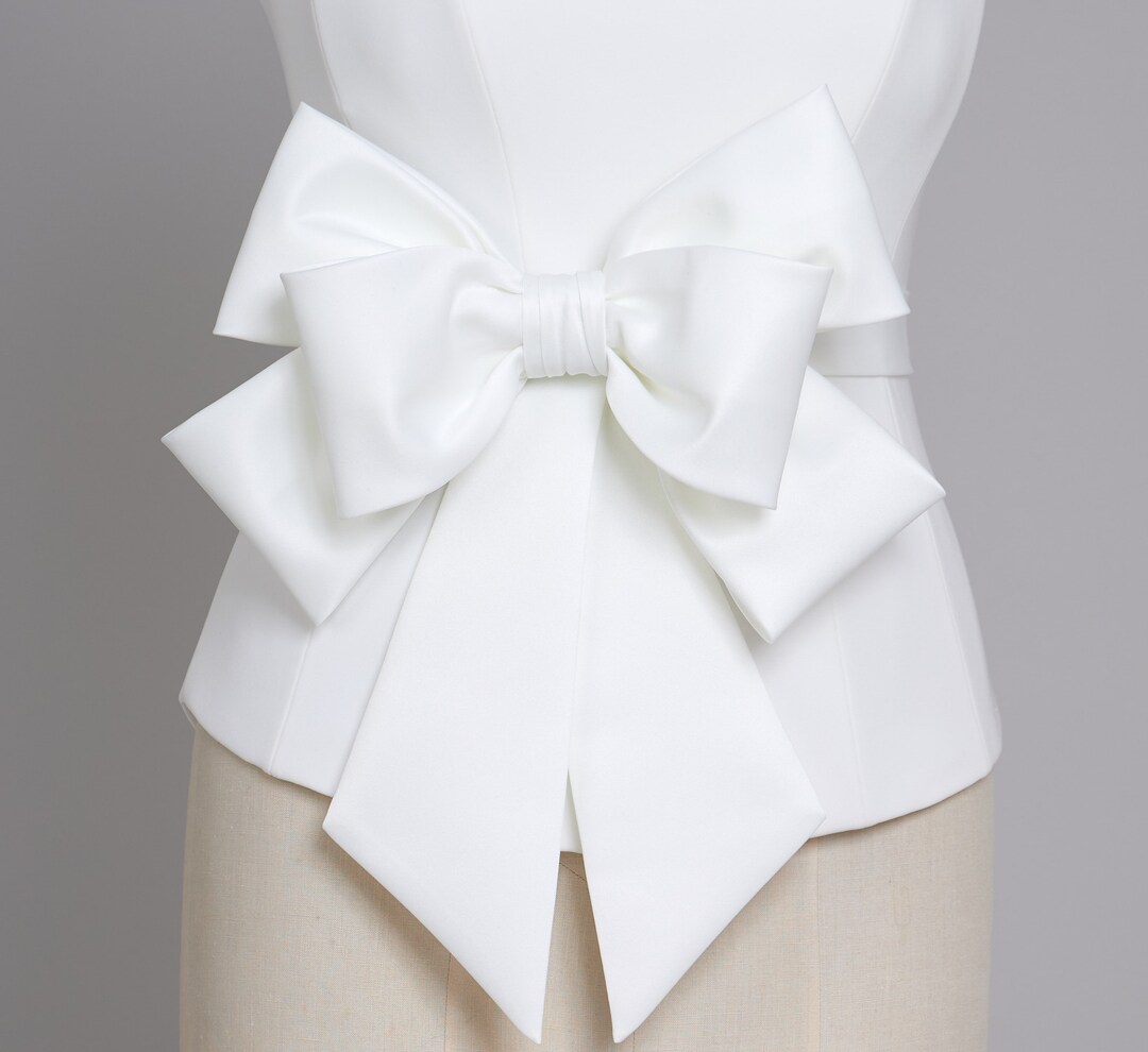 Emma Detachable Wedding Dress Bow, Wedding Bow, Bridal Bow, Large ...